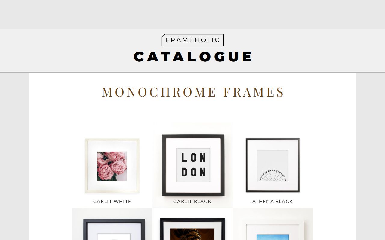 Monochrome Frames | Frameholic Catalogue